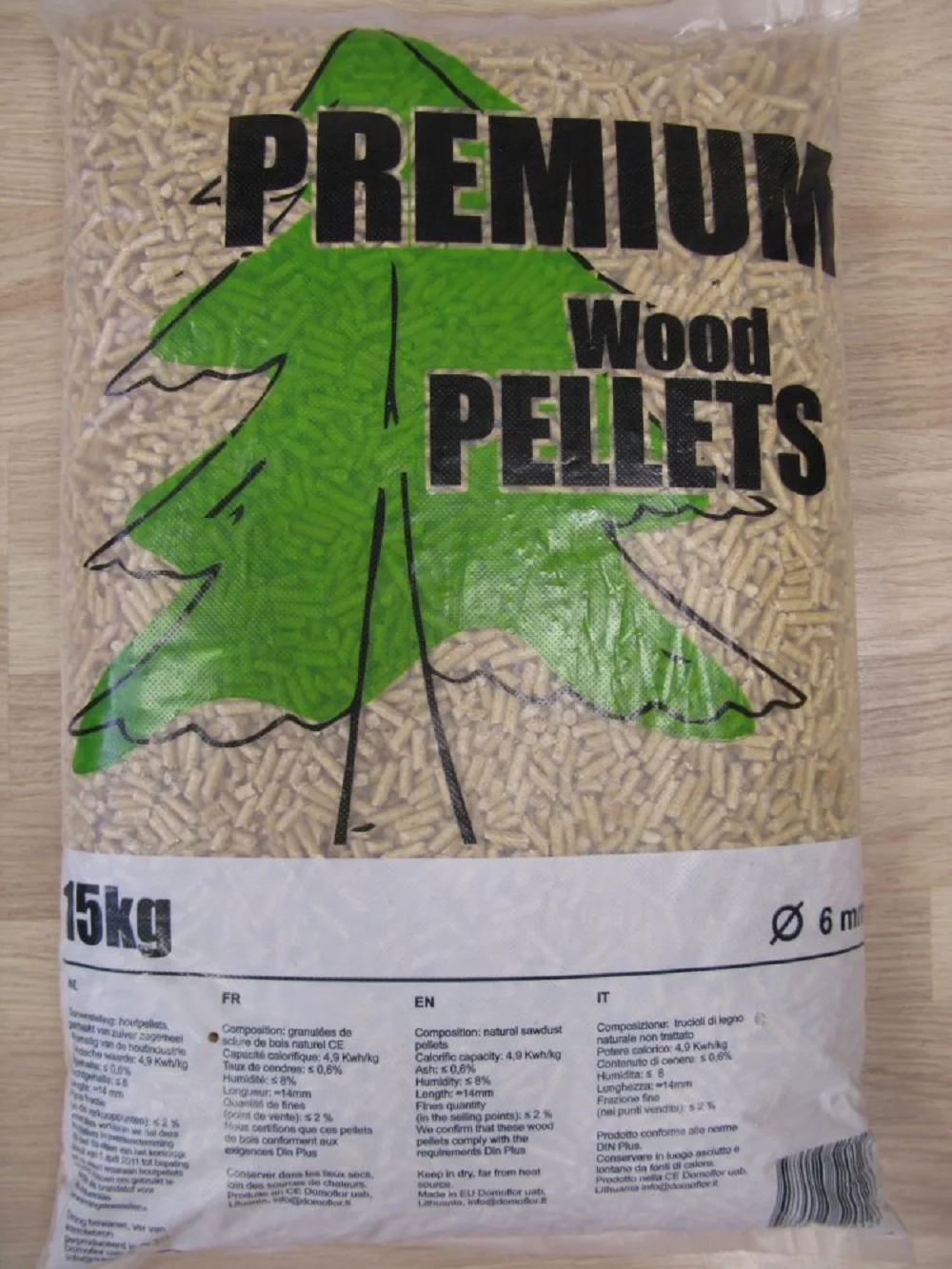 Premium Wood Pellets - EN Plus-A1 6mm/8mm Fir, Pine, Beech