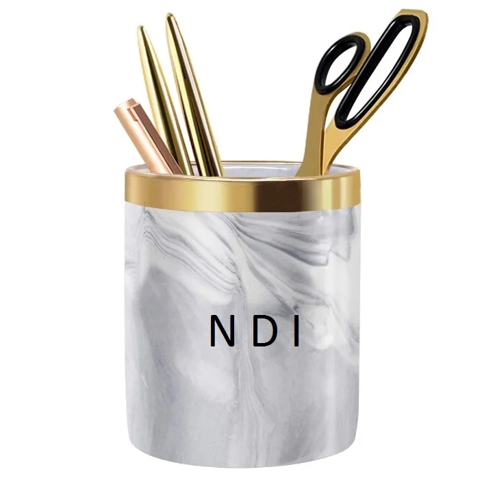 Precious Design Pen Holder Enamel Finished Metal Sustainable Pen Pencil ...