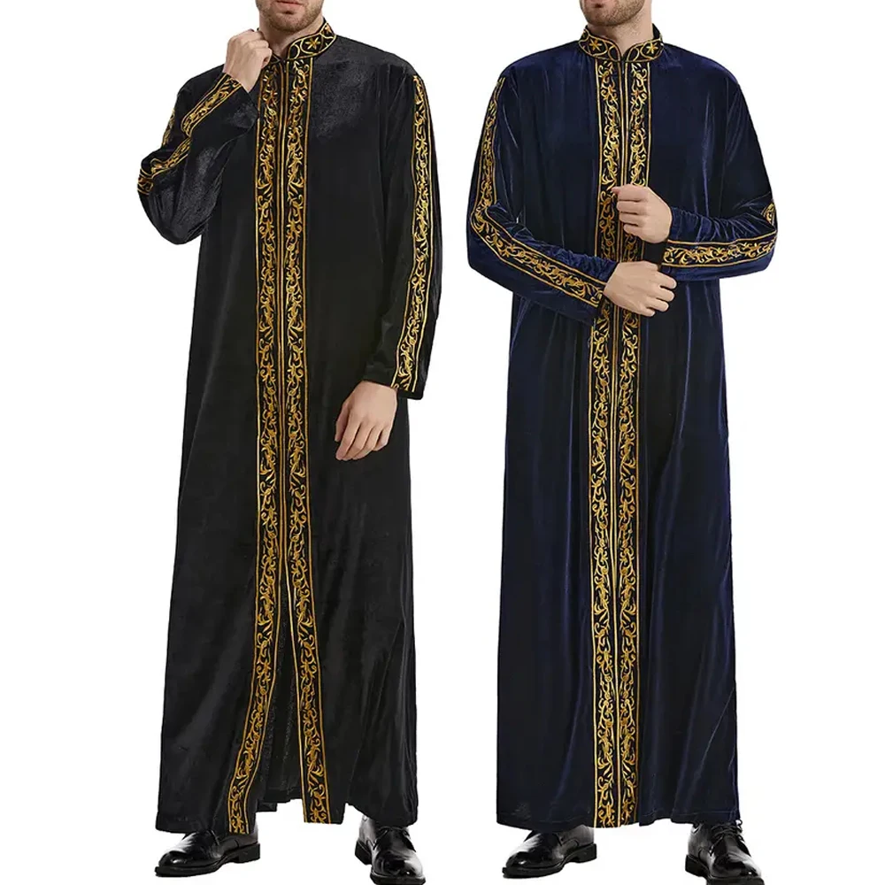 High Quality Long Fleece Men's Moroccan Islamic Clothing Thawb Khamis ...