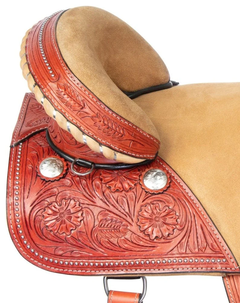 Premium Quality Western Leather Horse Racing Saddle Genuine Leather ...