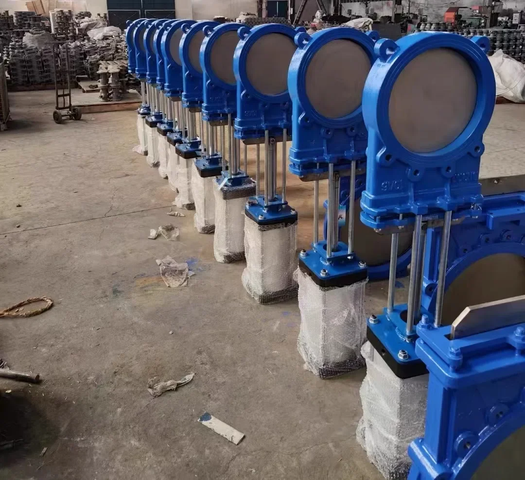 Pneumatic Cast Steel Knife Gate Valve Cartridge Valve With Flange ...