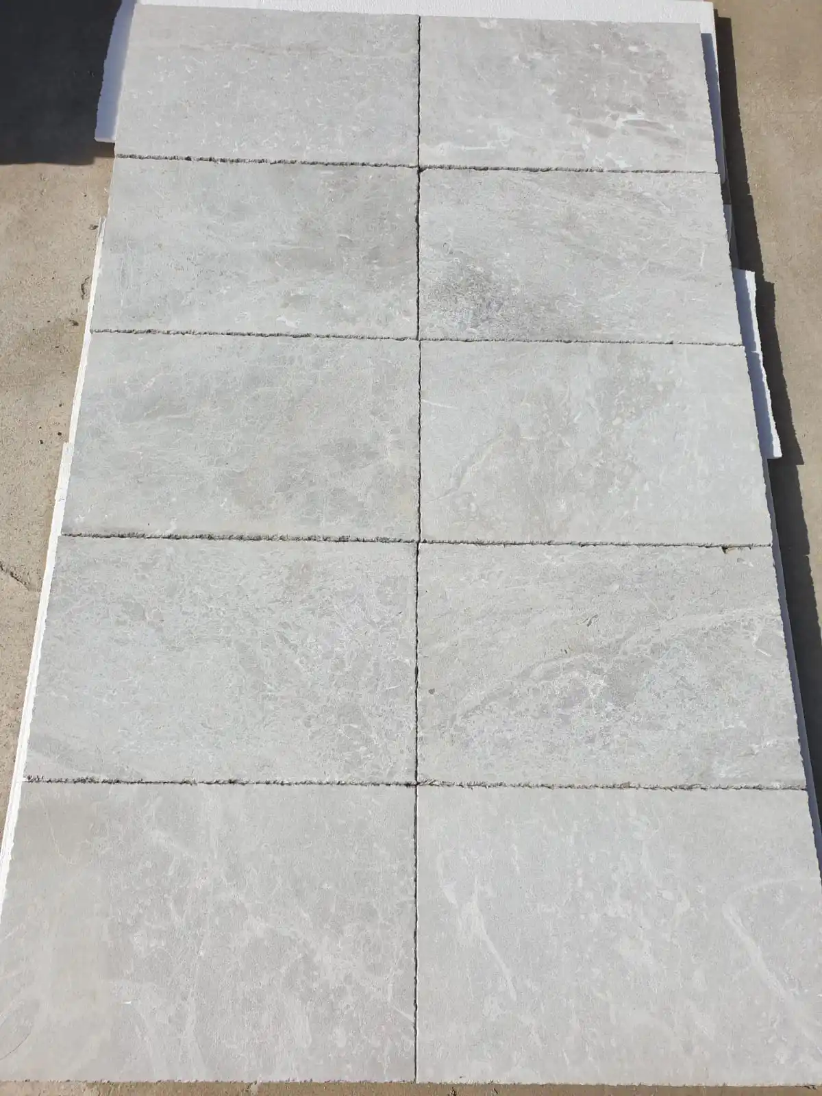 2025 Light Grey Natural Marble Pavers Sandblasted Non-Slip Finish Tiles ...