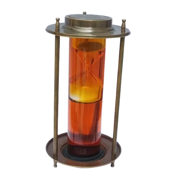 Sand Timer Rotating Brass Silver Stainless Frame Sand 30 Minutes ...