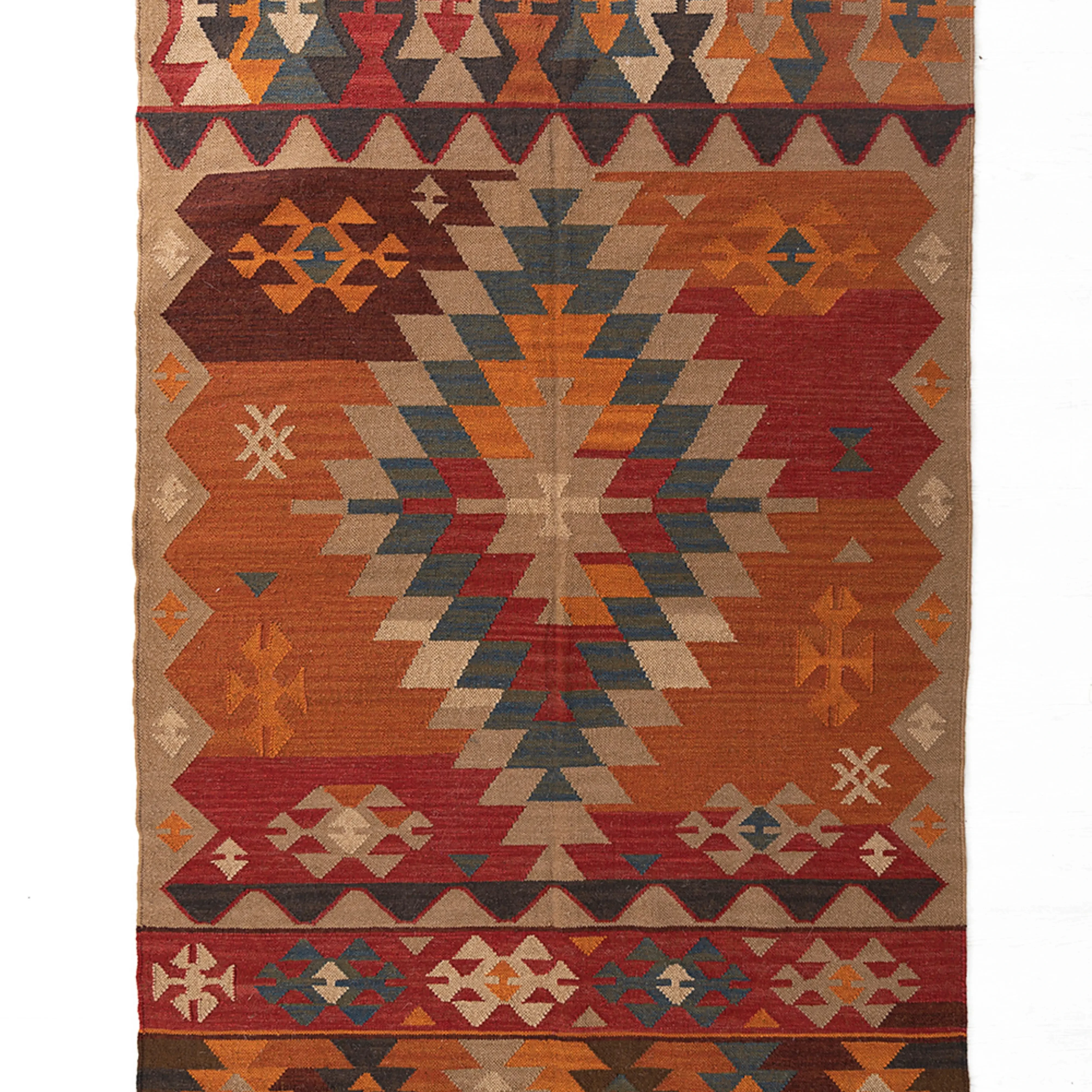 Hand Woven Dhurries Indian Carpet Rug Handmade Floor Decorative Cotton ...