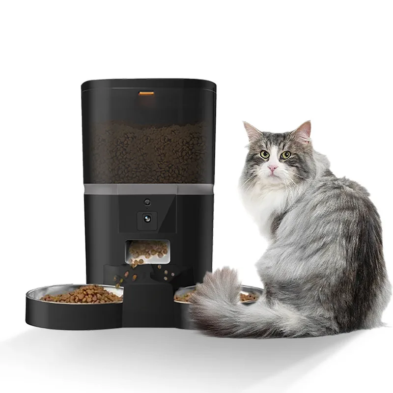 Stainless Steel Bowl Cats Feeder Pets Feeder- Timed Pet Feeder For Cats ...