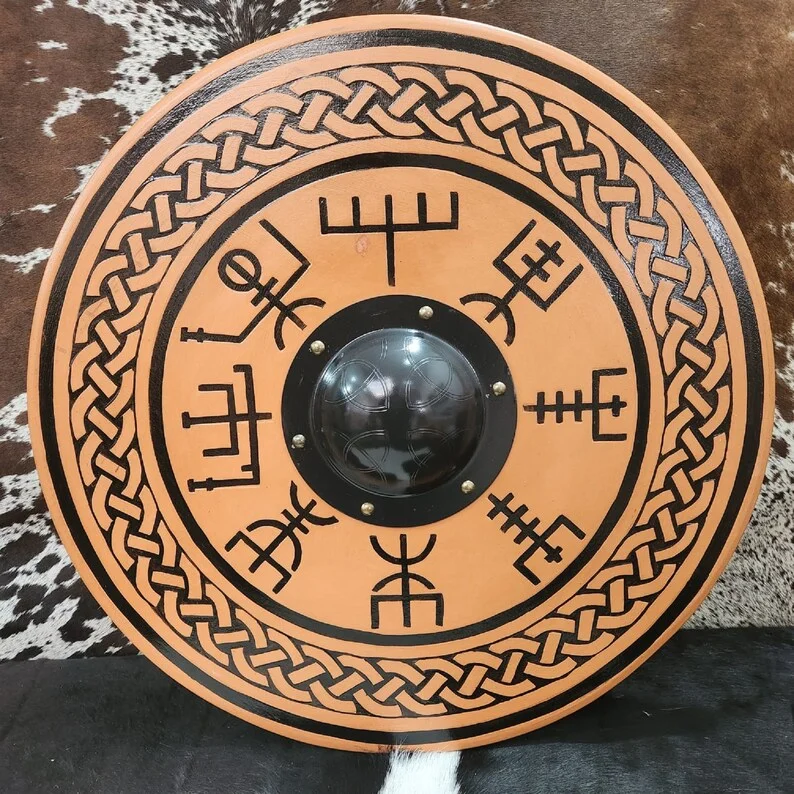 Medieval Viking Shield Battle Ready Shield Wooden Wall Decor Valentines ...