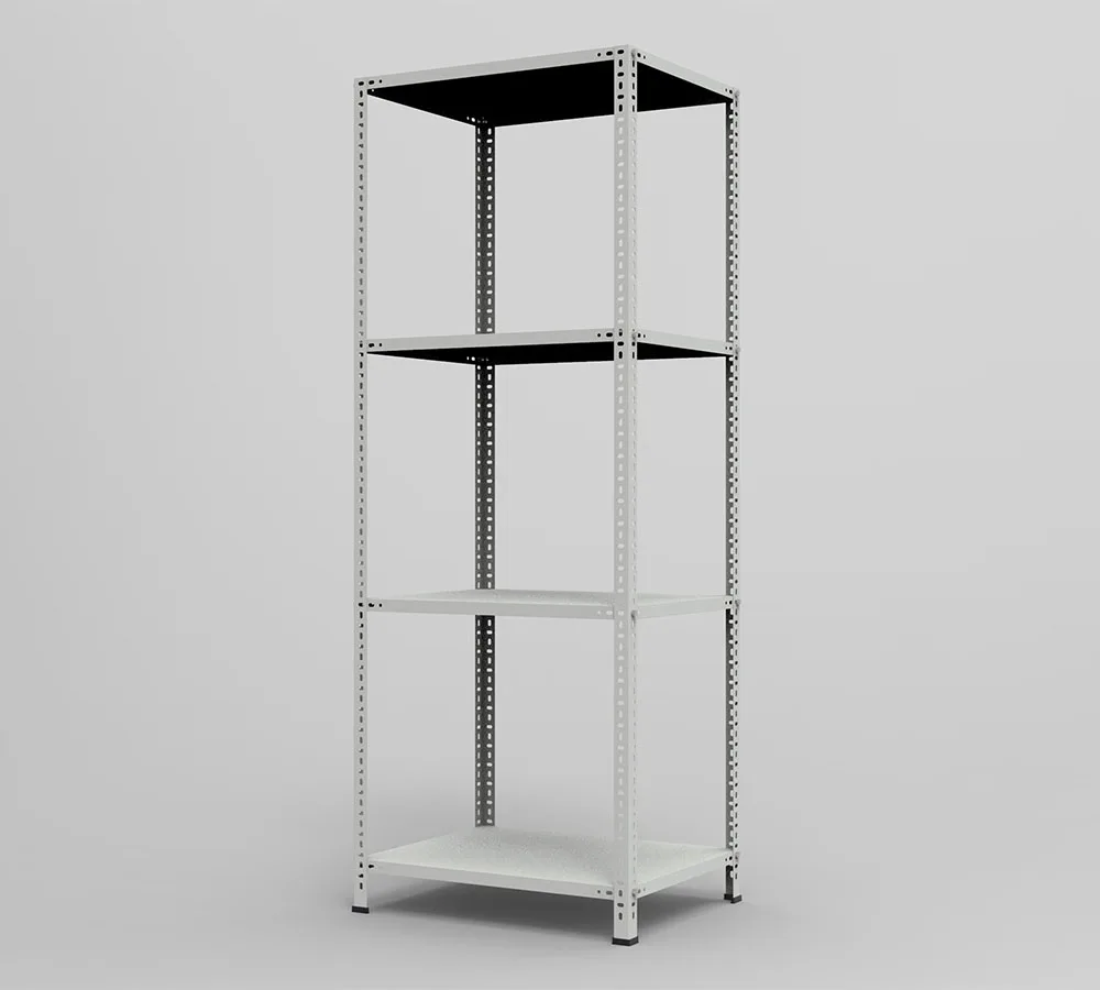 Warehouse Store Home Garage Stacking Boltless Metal Shelves 4 Tier ...