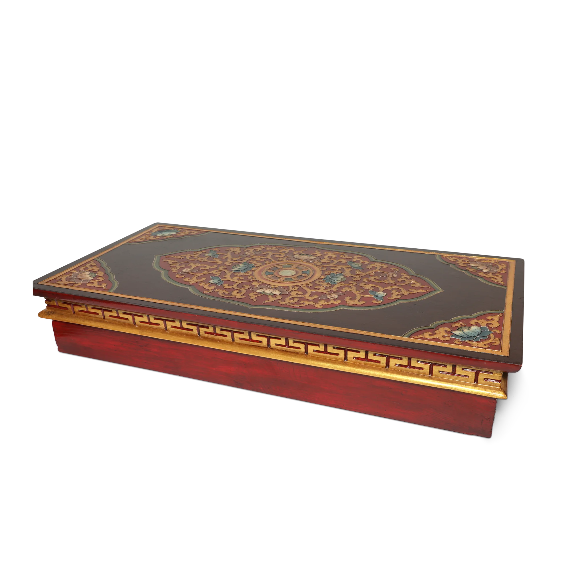 Dragon Heads & Precious Gem Of Dharma Traditional Tibetan Puja Table ...