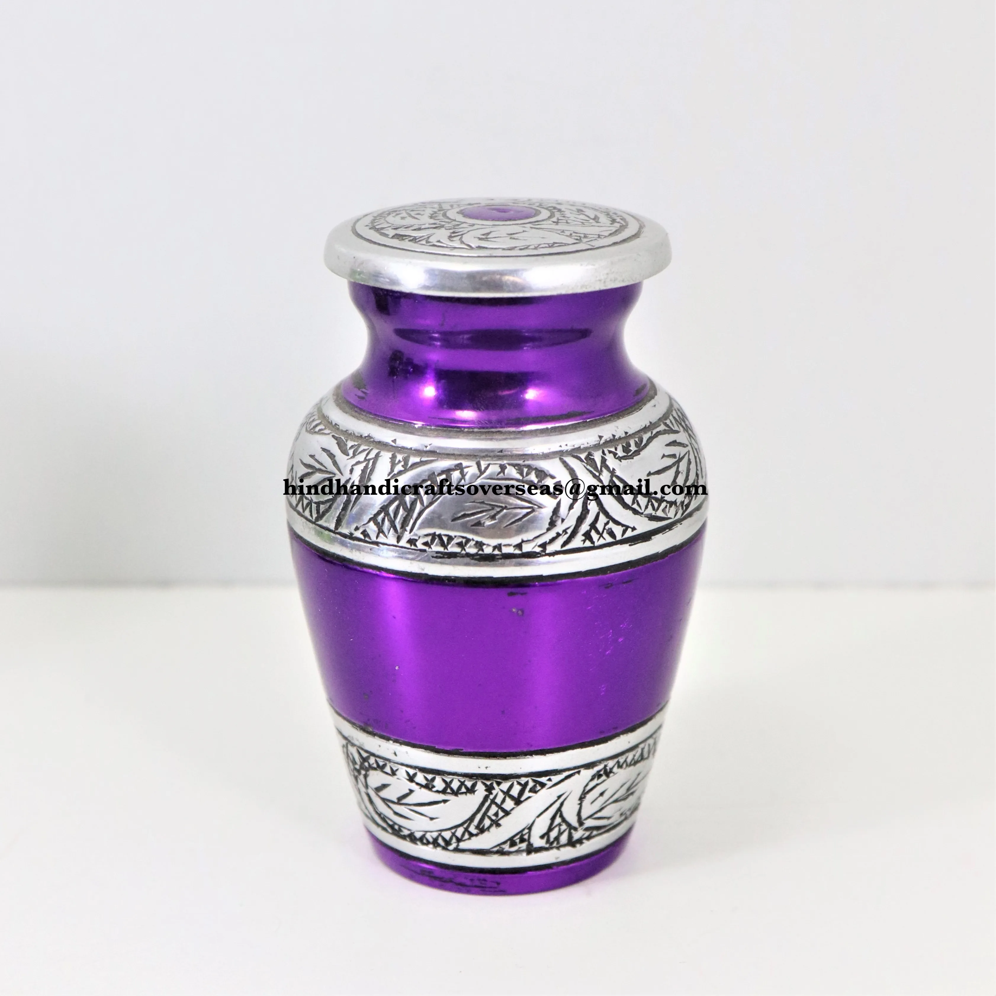 Mini Blue Engraved Cremation Urn for Baby's Ashes Storage