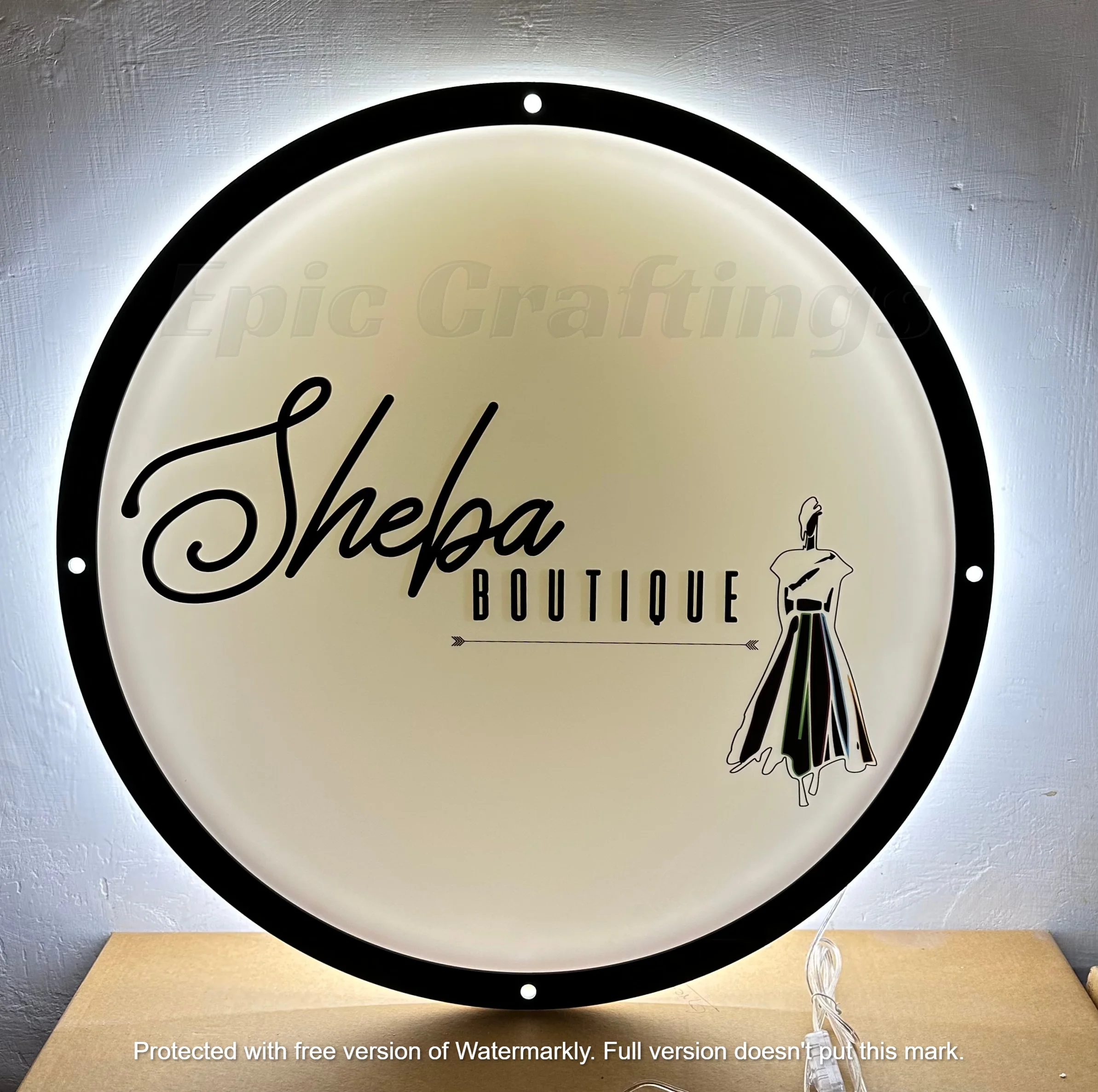 Custom Boutique Uv Printed Acrylic Backlit Signs For Businesses,Home ...