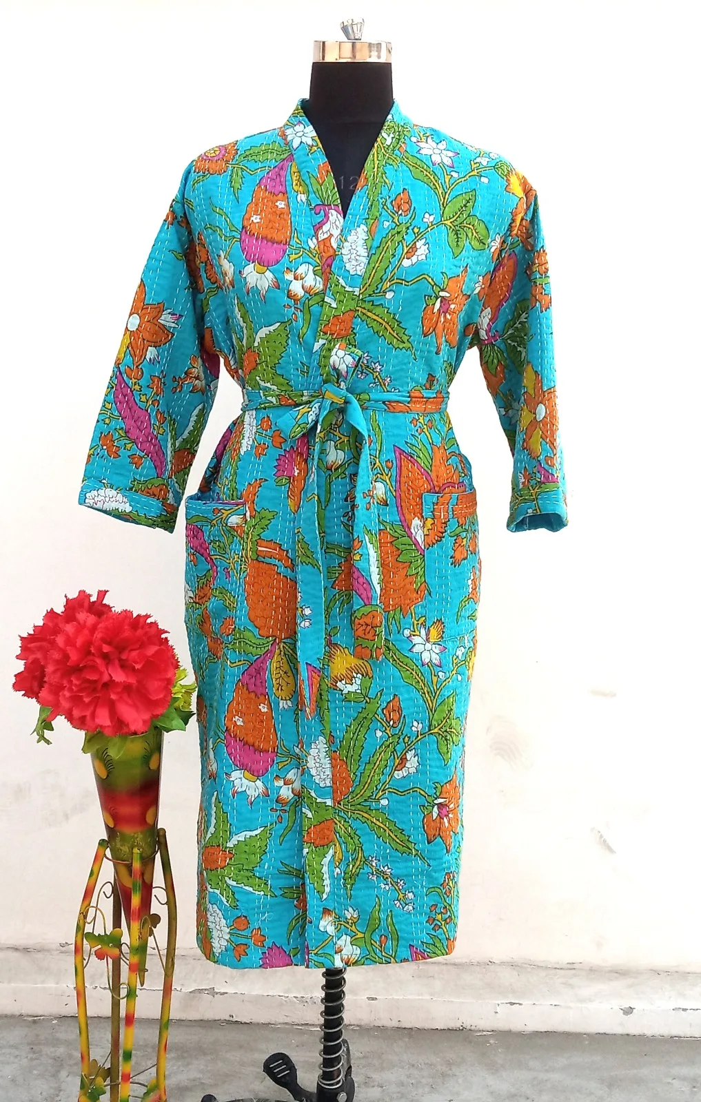 Custom Made Kantha Embroidered Robes and Dressing Gowns Suitable for ...