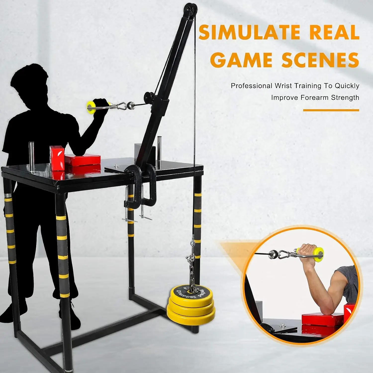 Arm Wrestling Pulley Machine - Strength & Grip Training