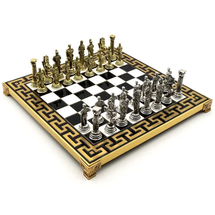 Solid Brass Luxury Gold & Silver Chess Set Metal Chess Pieces With ...