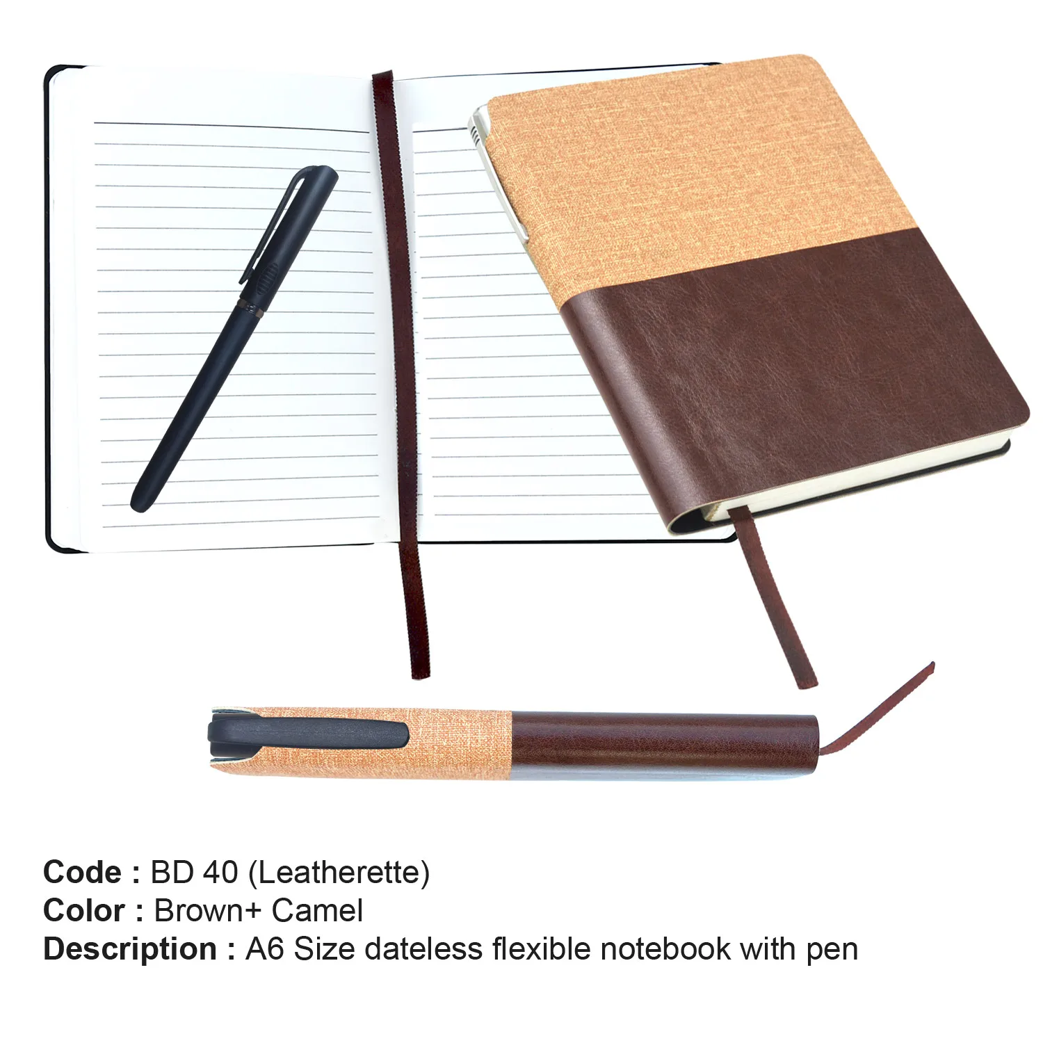 Customized Flexible Notebook With Pen 200 Pages Versatile Dateless ...