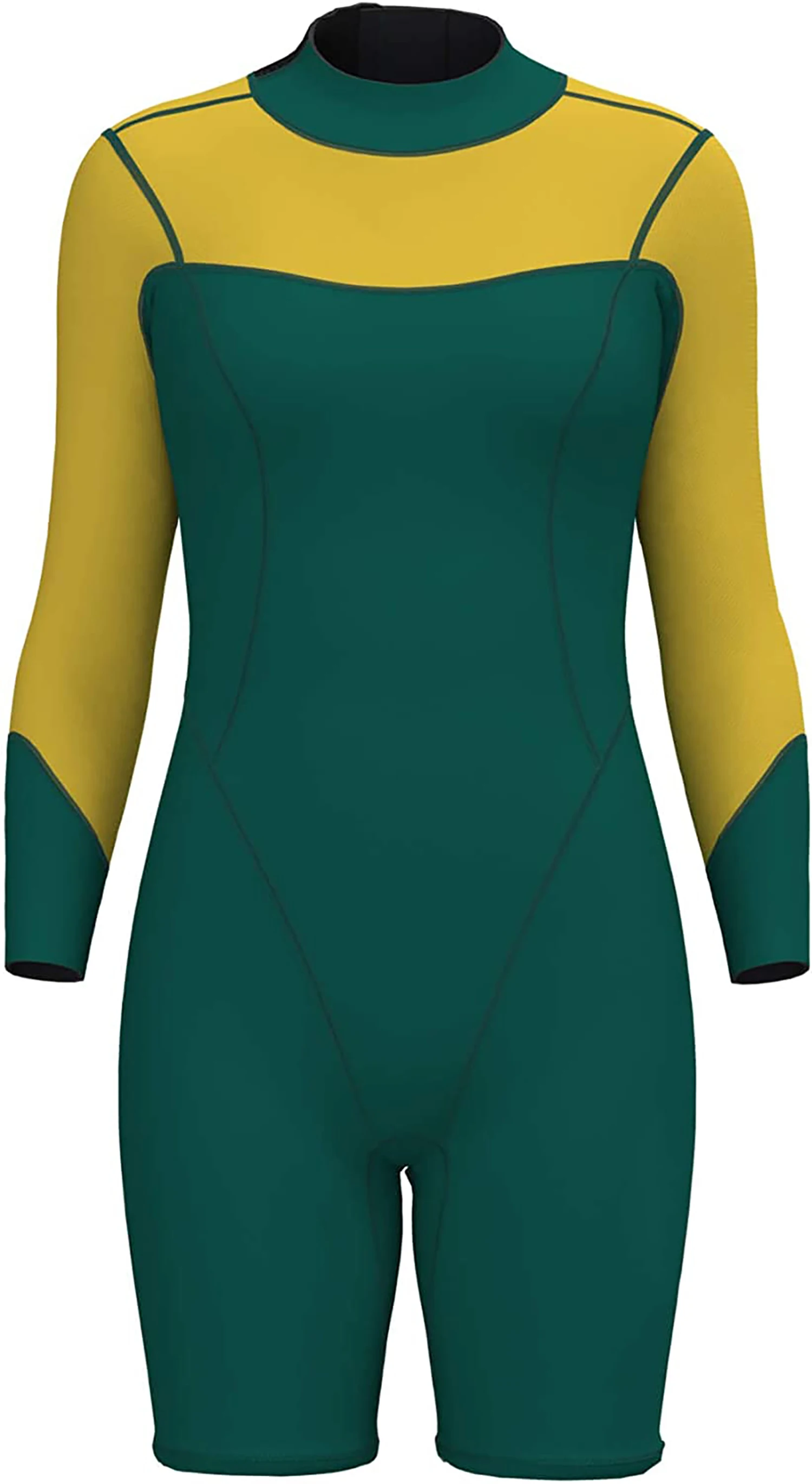 Diving Suit In Cold Water Long Sleeves Front Zip Wetsuits One Piece ...