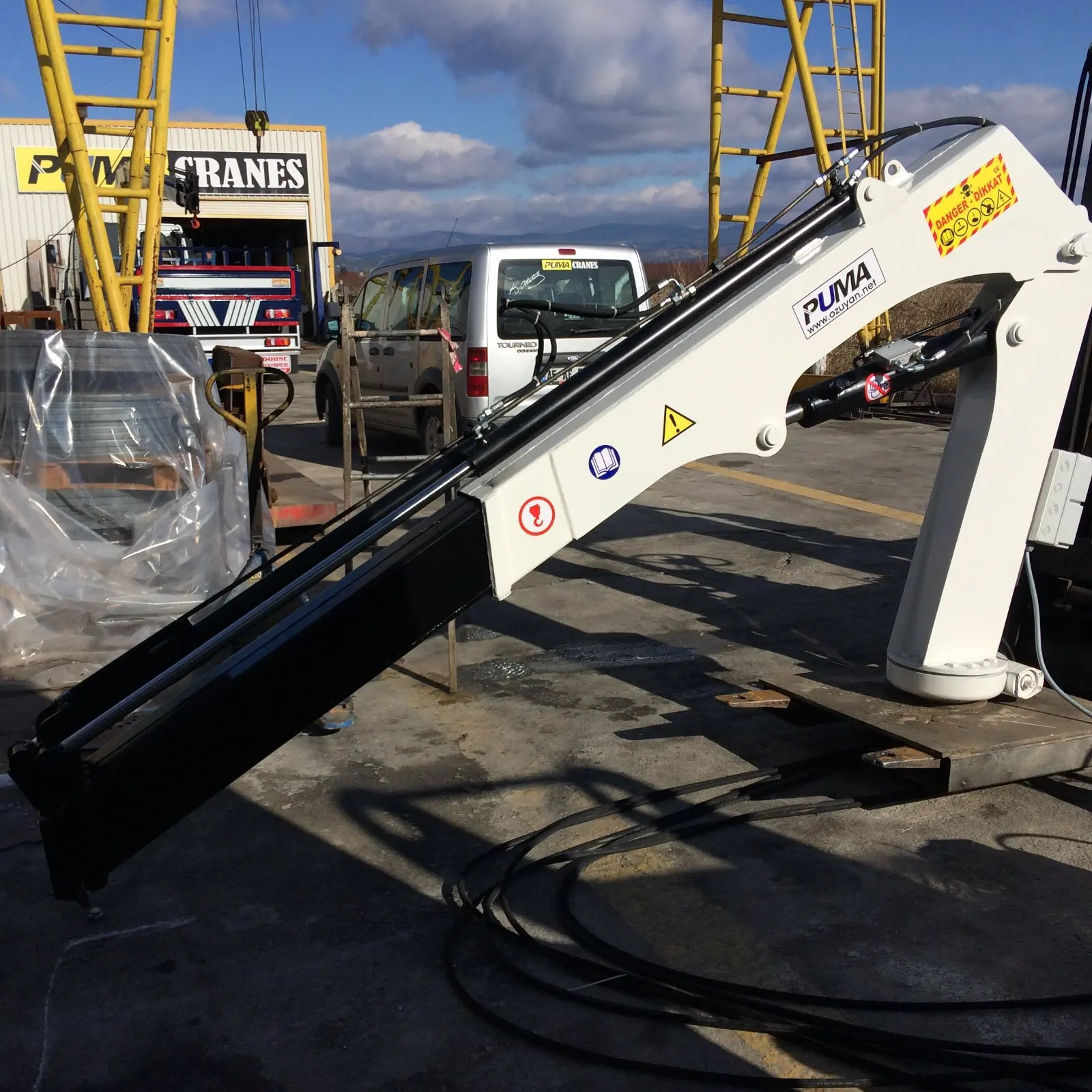 Telescopic Boom Davit Marine Folding Deck Crane Yacth Crane Strong ...