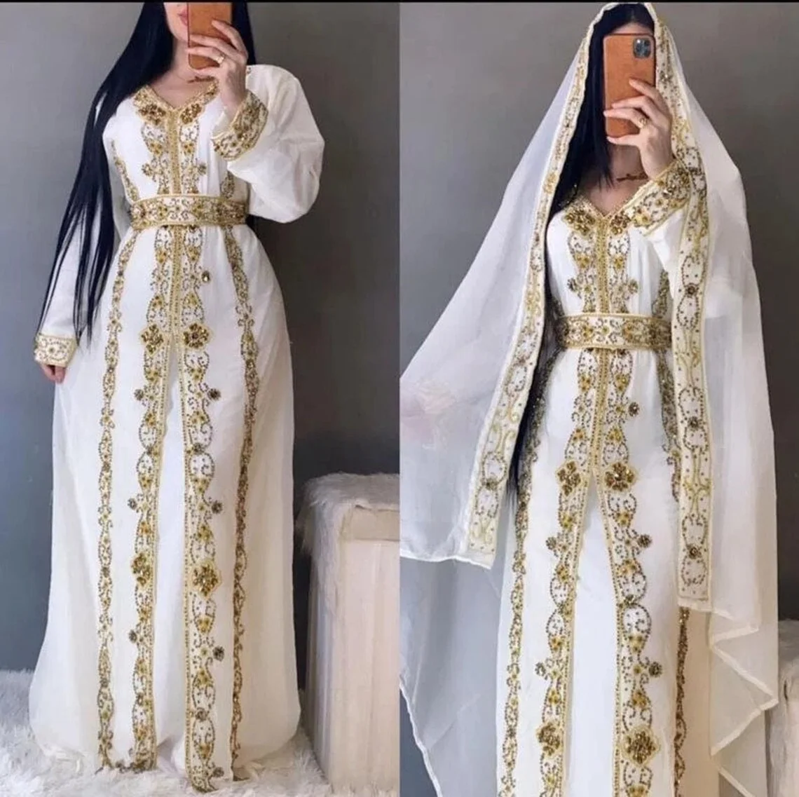 Elegant Muslim Abaya Designs with Hand Embellished Details