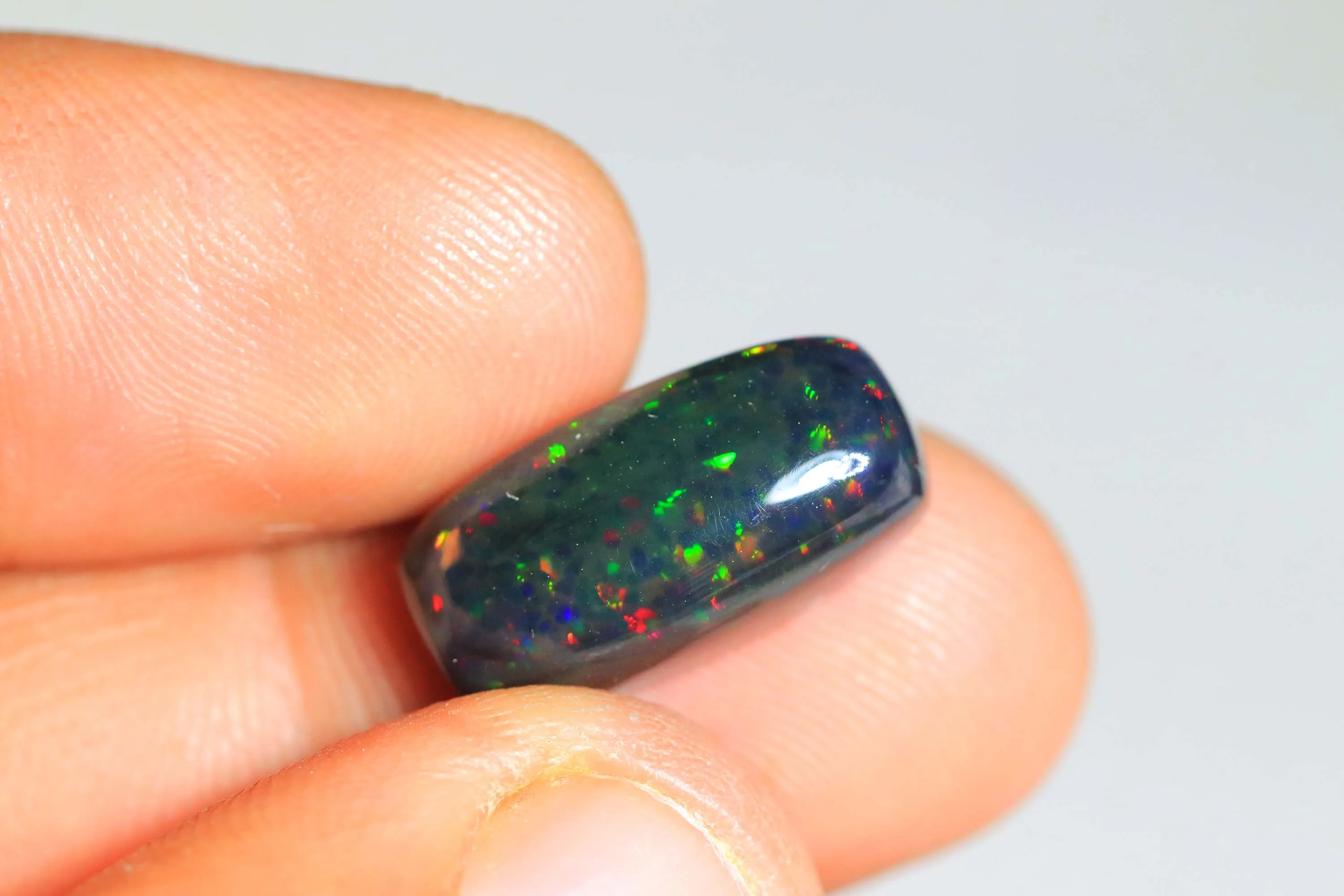 Amazing Ethiopian Black Opal Cabochon Semi Precious Cushion Shape For ...