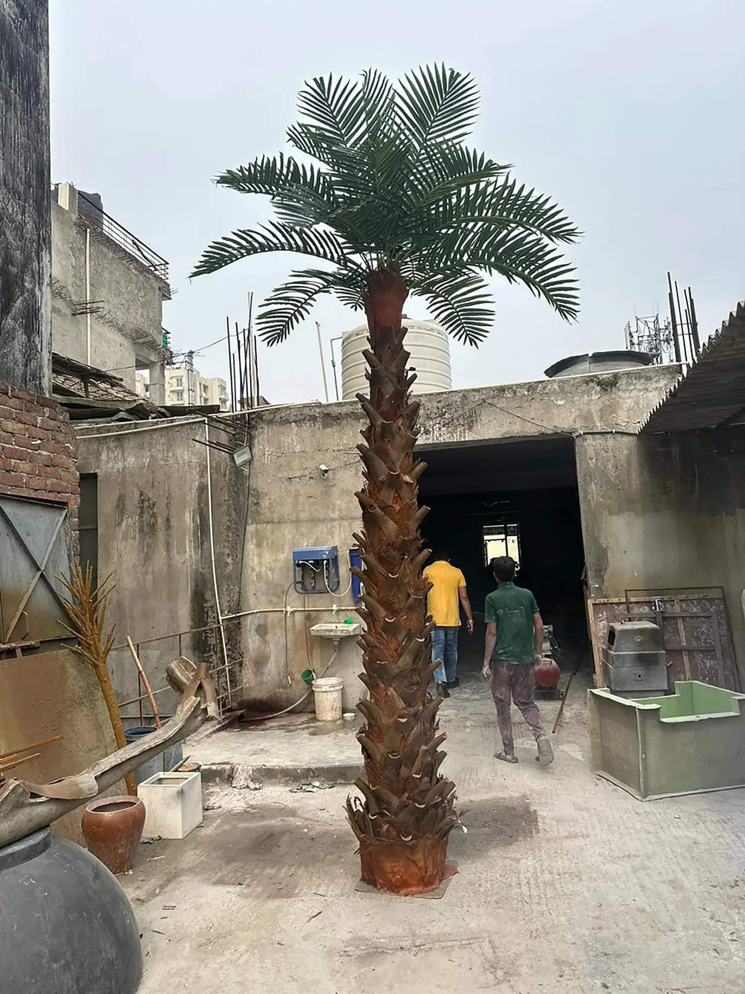 Artificial Date Palm Tree With Natural Preserve Leaf For Indoor ...