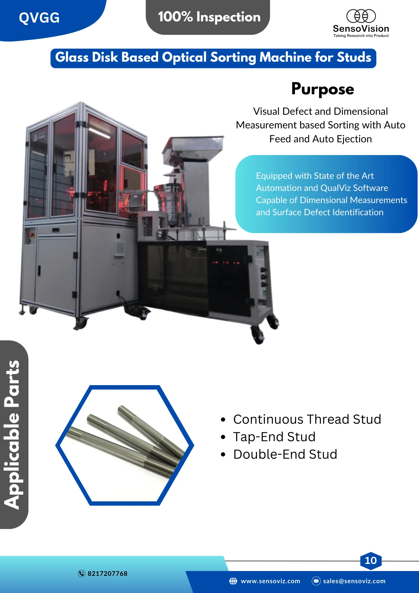 Advanced Glass Disk Vision Sorting Machine for Micro and Mini Screws ...
