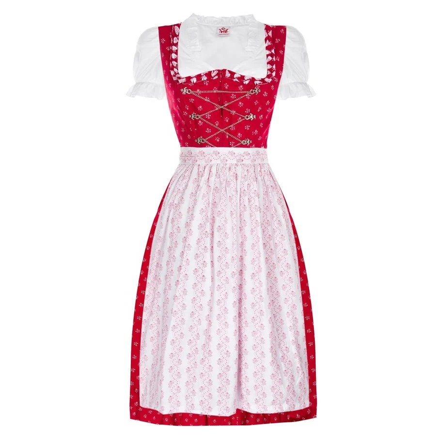 Traditional Maxi Dirndls Custom Made Bavarian Style Lace Up Decoration ...
