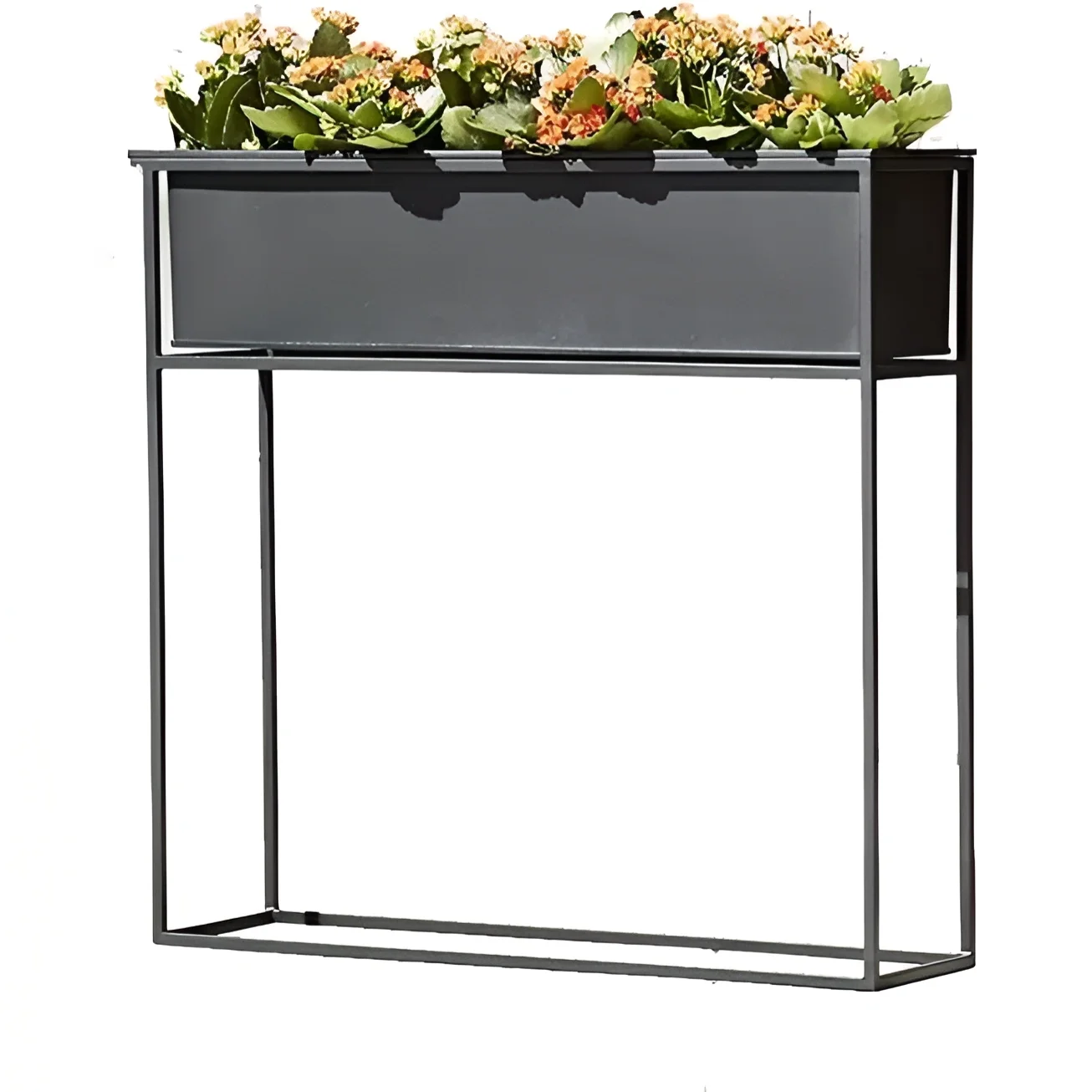 Black Metal Planter with Stand - Modern Planters for Indoors