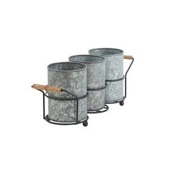 Premium Quality Oval Galvanized Metal Caddy With Dividers Custom Design ...