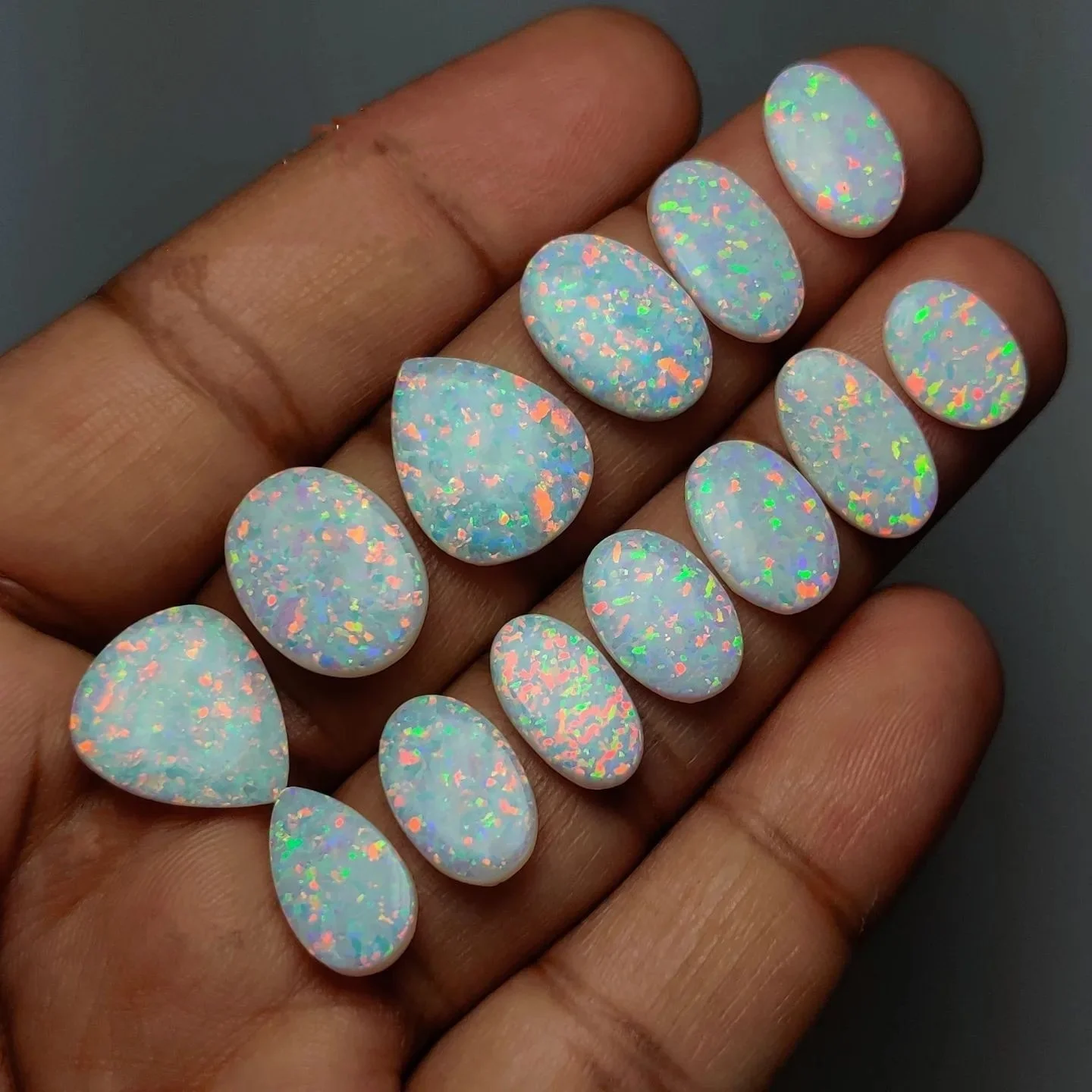 Aurora Opals On Top Australian Opals At Bottom High Quality Doublets ...