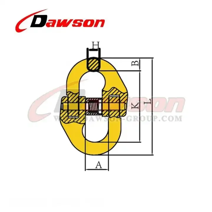 Grade 80 European Type Coupling Connecting Link For Lifting Chain ...