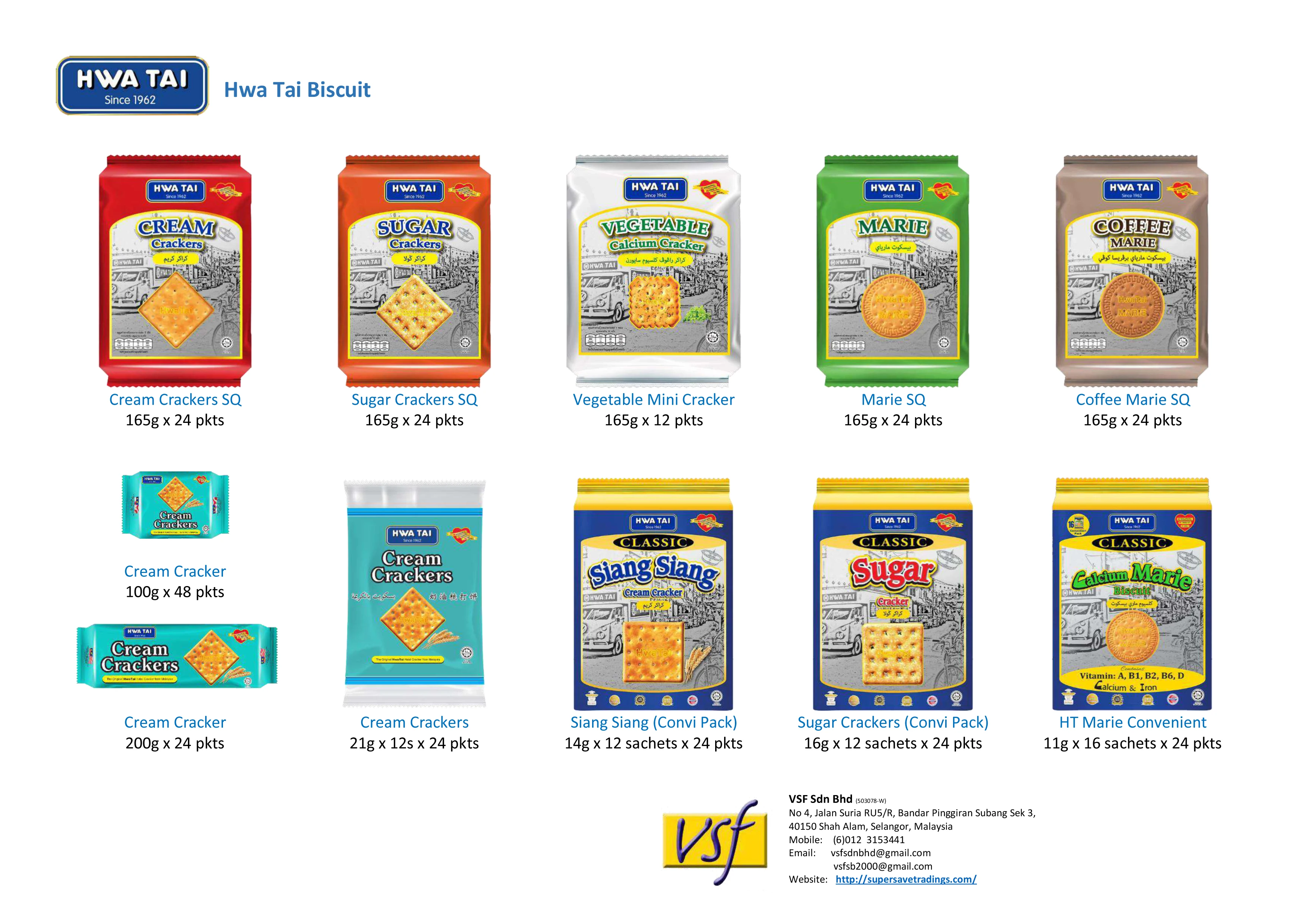 Hwa Tai Luxury Lemon Flavoured Calcium Cream Sandwich Biscuits - Halal ...