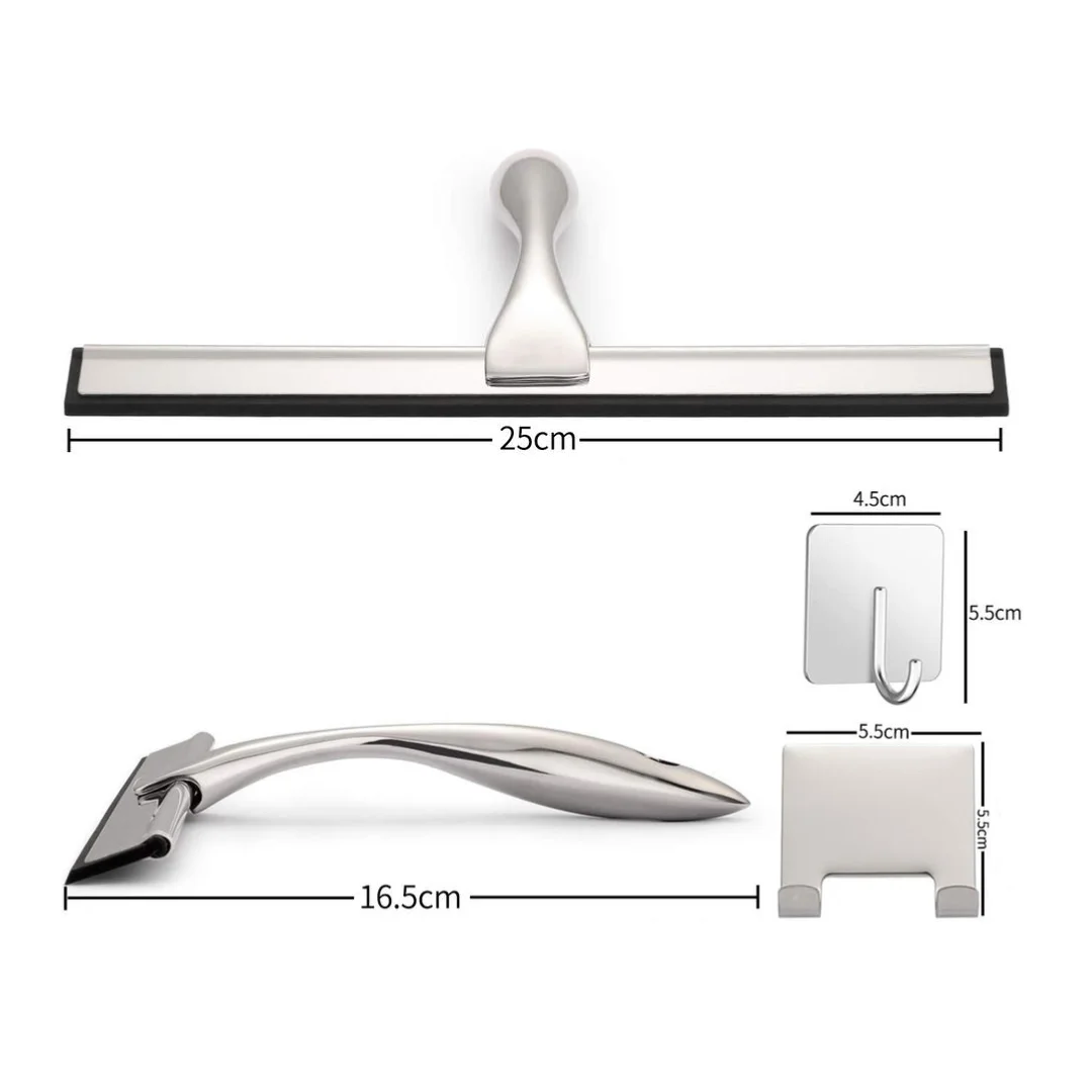 All-purpose Stainless Steel Shower Squeegee For Shower Doors With 2 ...