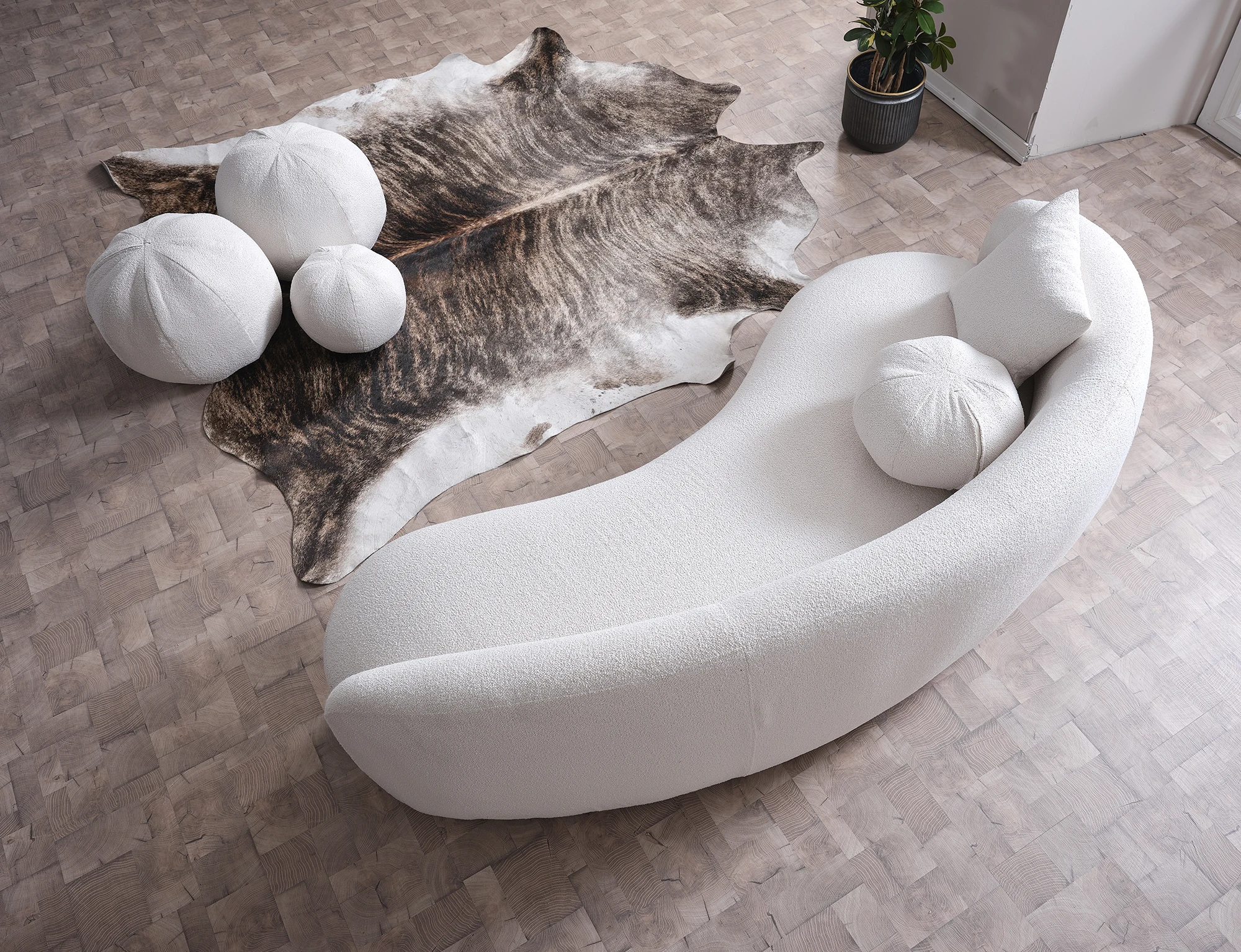 Serhat Home New Moon Sofa New Model European Contemporary Moon Shaped Curved Design ...