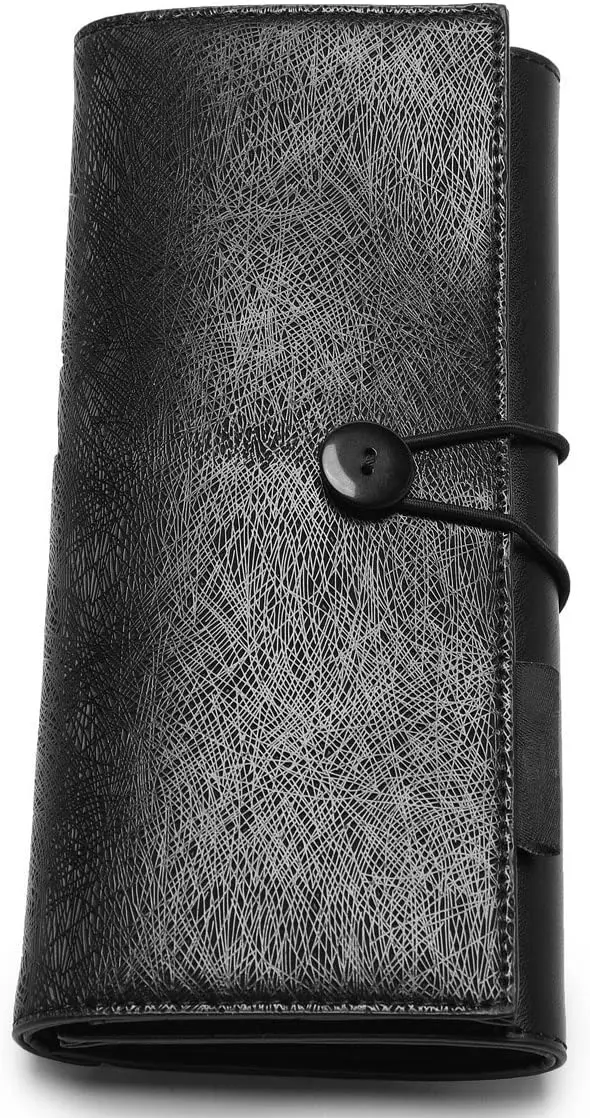 Genuine Leather Salon Hairdressing Scissors & Combs Holder Roll up Case ...