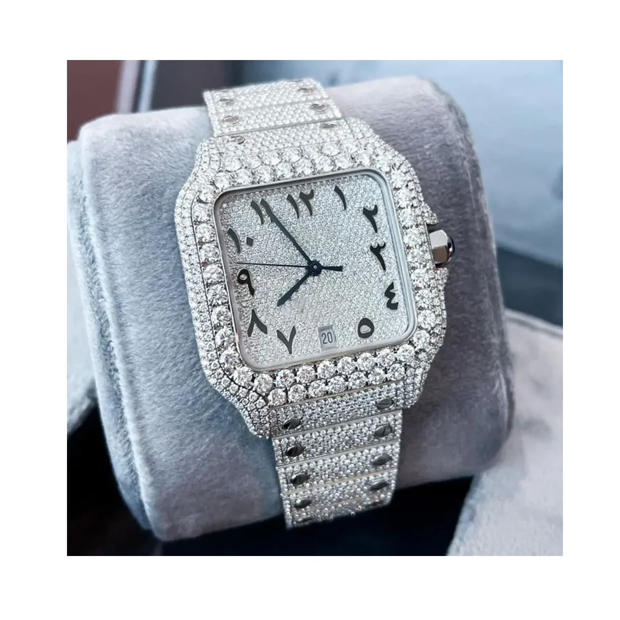 Super Sell 2024 Luxurious Arabic Dial Studded Diamond Watch Latest ...