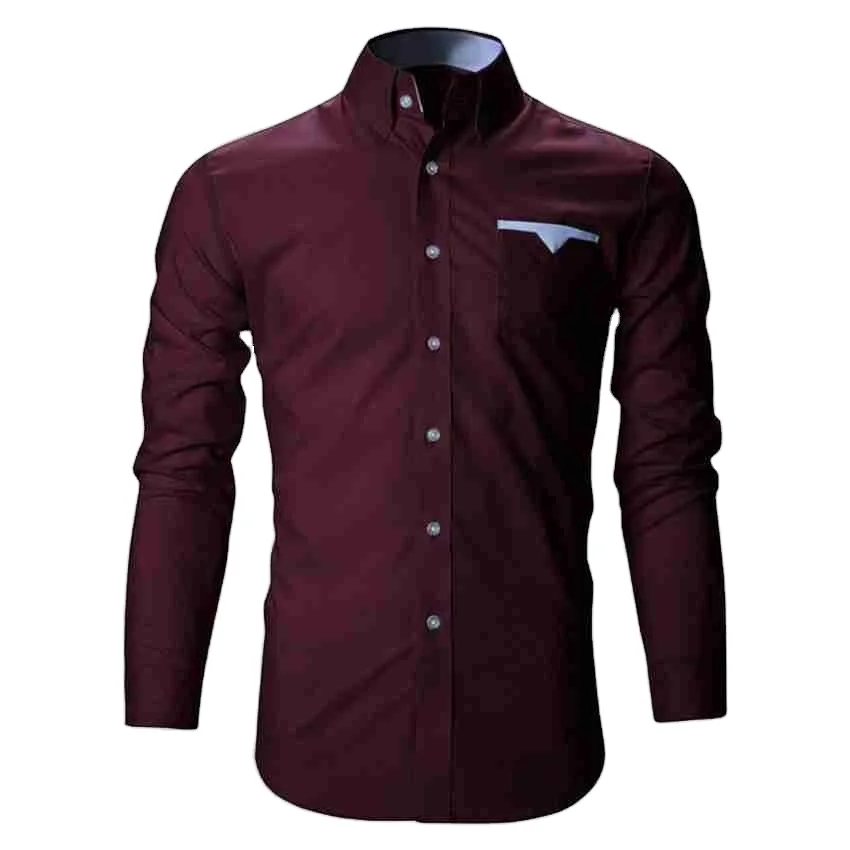 High Quality Men's Formal Shirts Long Sleeves Wrinkle Free Men's Dress ...