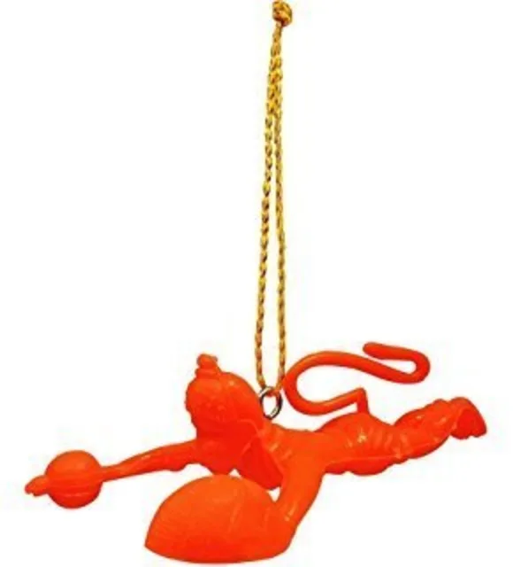 Traditional Orange Plastic Flying Lord Hanuman Hanging Idol for Door ...
