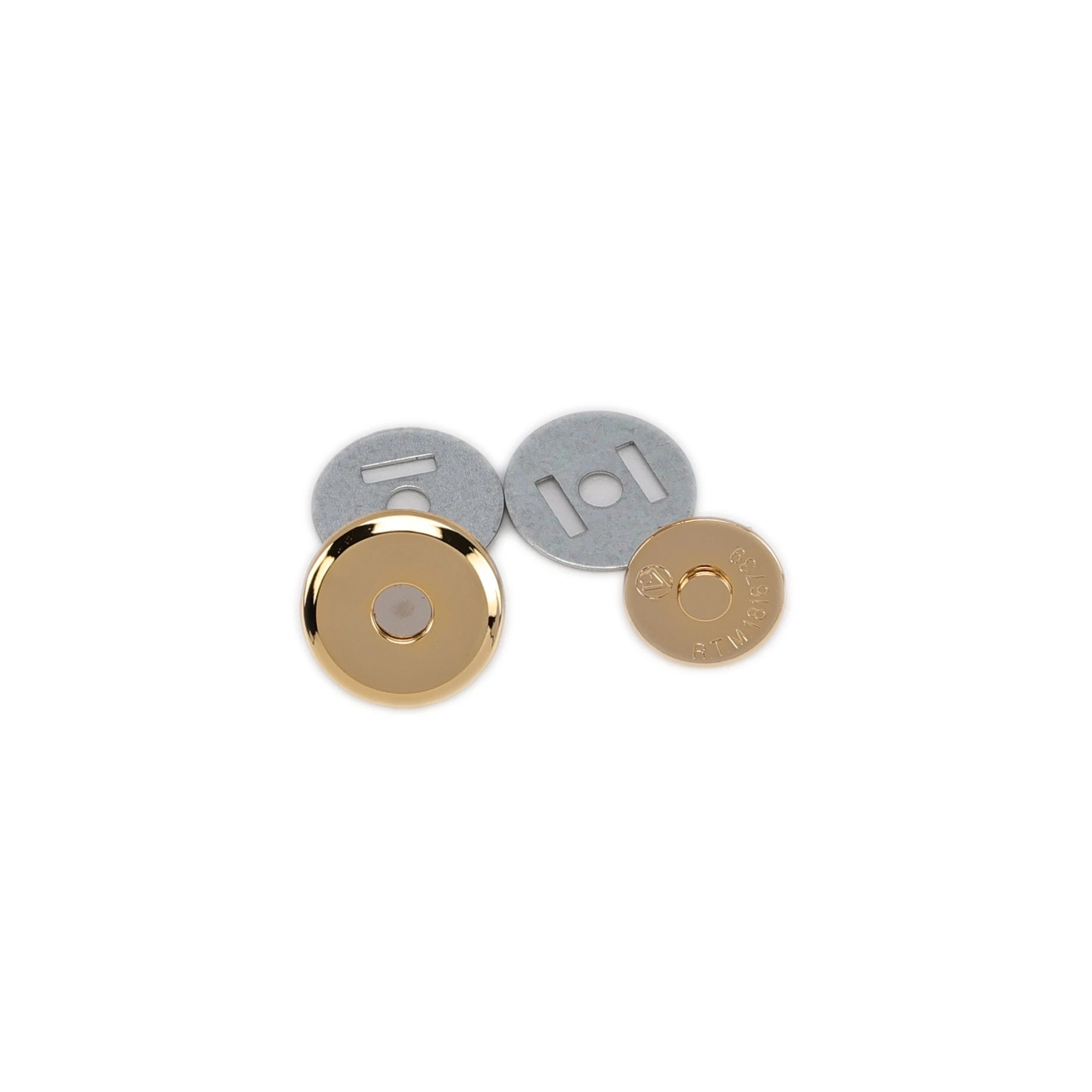 Made In Japan Magnetic Hook Button Insert 16mm Ultra Thin 1.6mm Gold ...