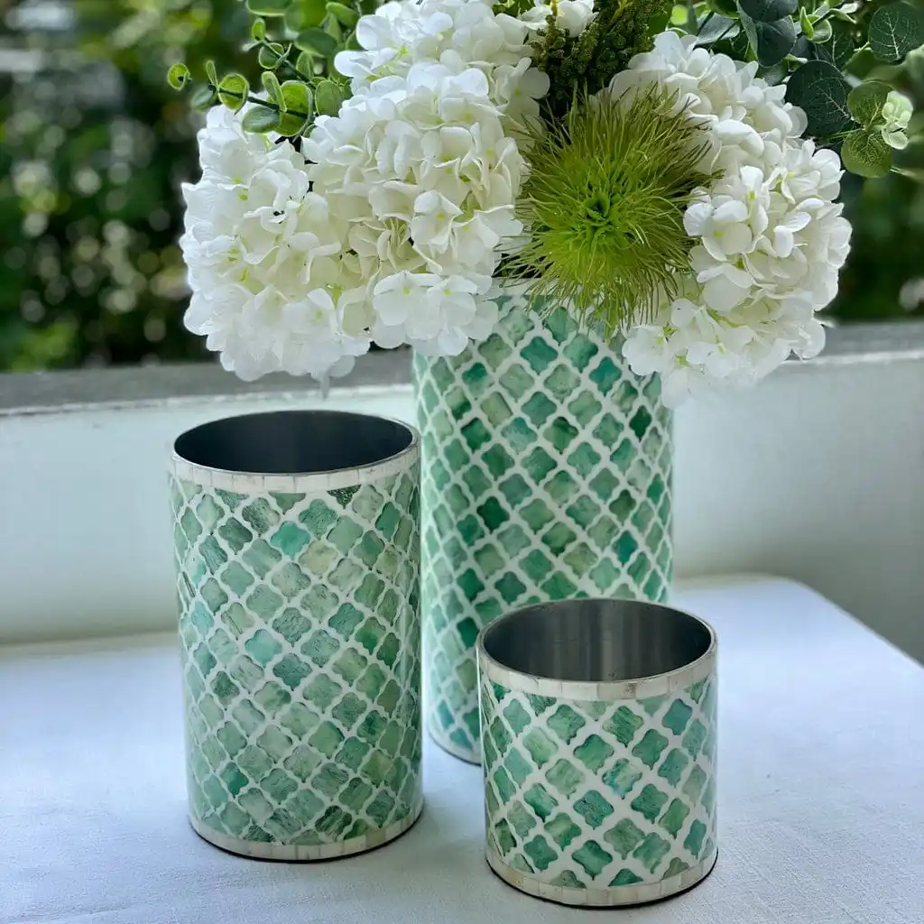 Modern Design Bone Inlay Flower Vase Different Size Best Tableware ...