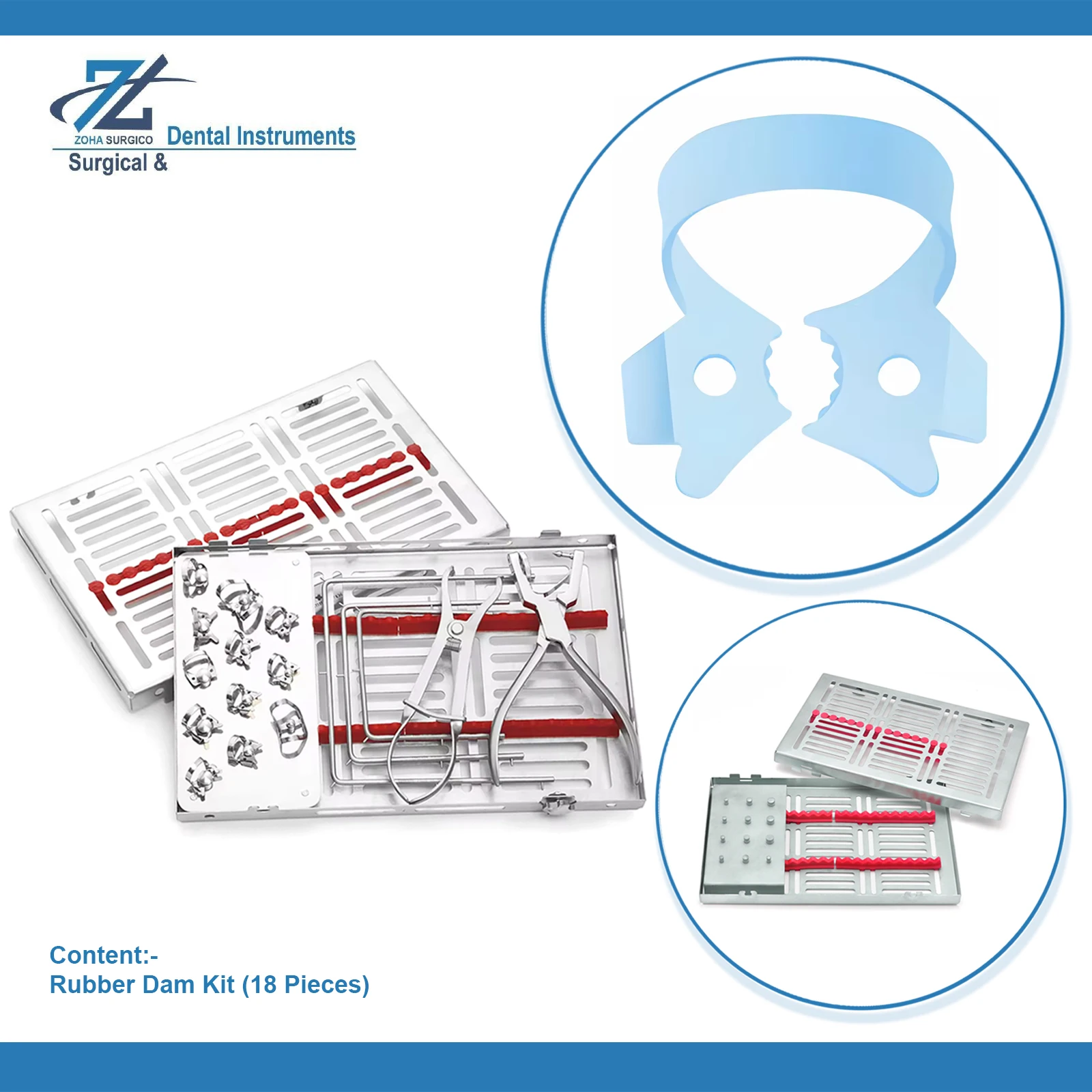 Rubber Dam Kit for Root Canal Surgery Pakistan Top Professional Dental ...