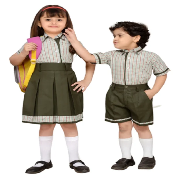 Factory Customization Kids Primary School Uniforms Summer School Dress ...