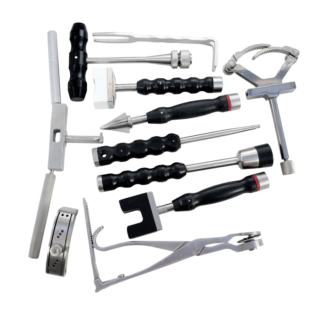 11 Pieces Orthopedic Hip Knee Spine Tibia Femur Surgical Instrument Set ...