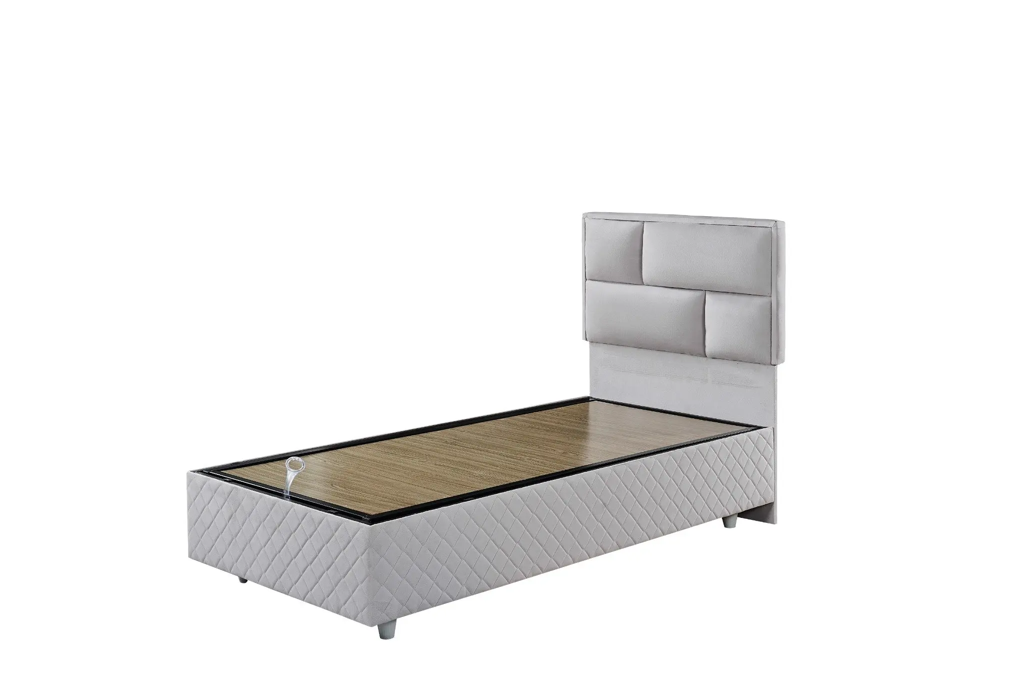 Royalune Furniture Modern Seren Bed Base Mattress Headboard Set ...