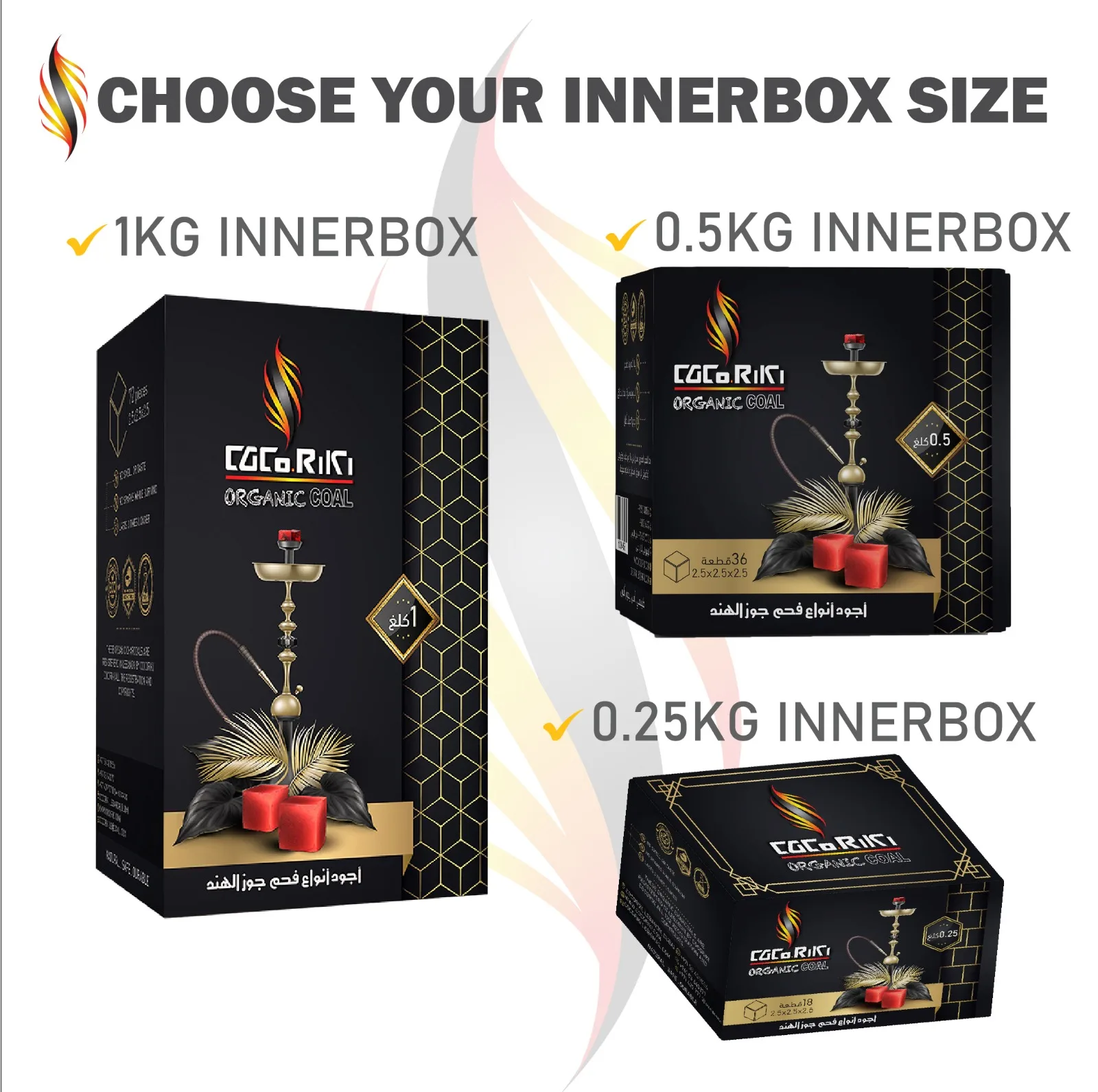 Cocoriki Coconut Shell Charcoal Briquettes For Shisha Hookah Incense In ...