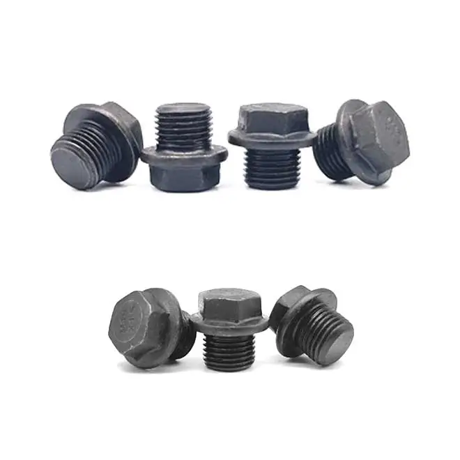 Din908 Internal Hexagonal Oil Pipe Plug Black External Hexagonal Flange ...