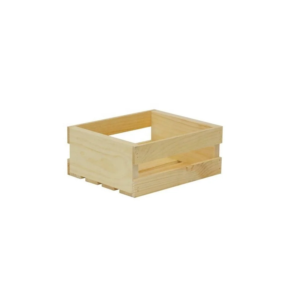 Plain Wooden Slatted Fruit Crates - Perfect for Home Decor