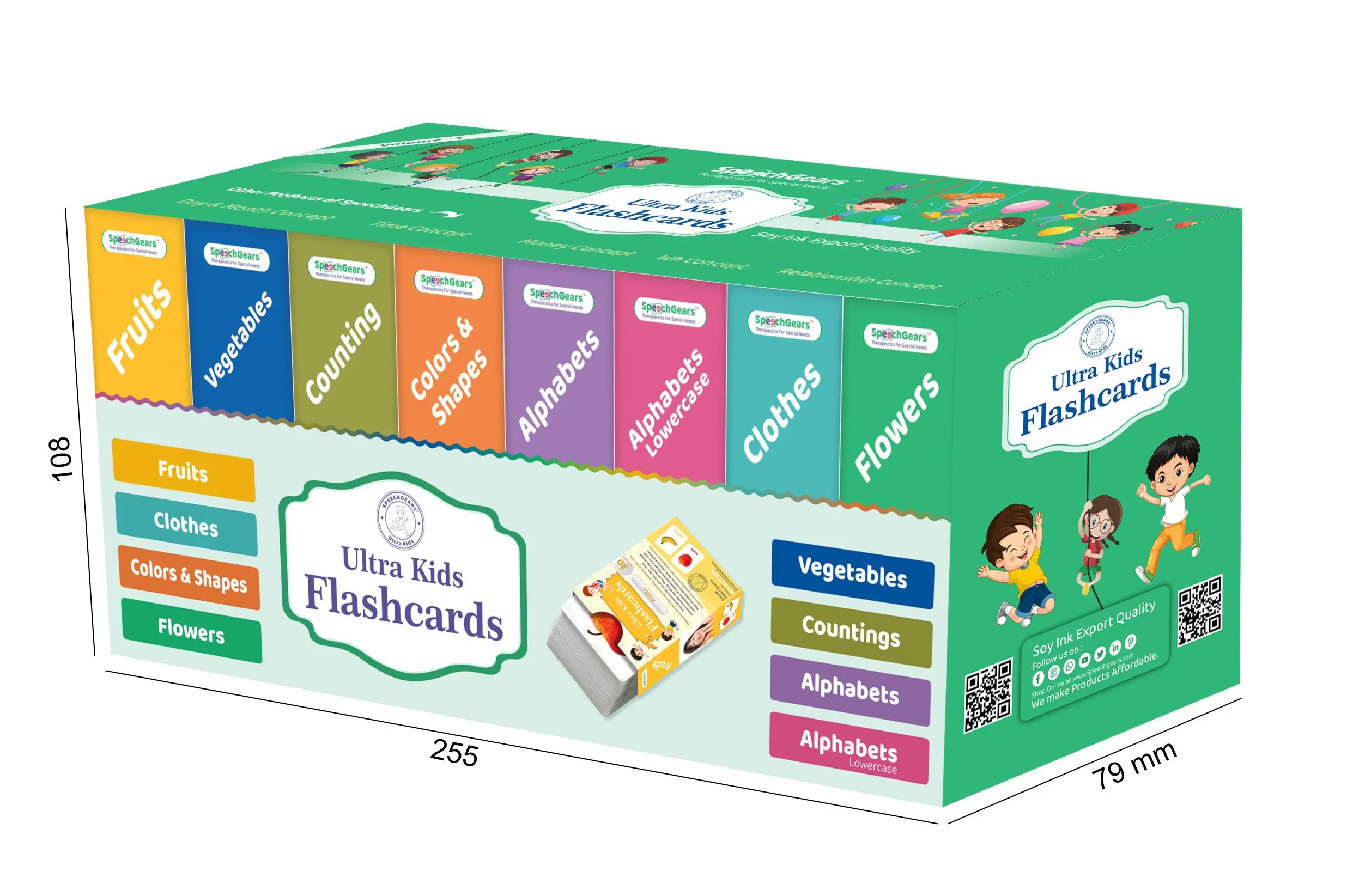 Basic Educational Flashcard Set for Kids - Memory Building