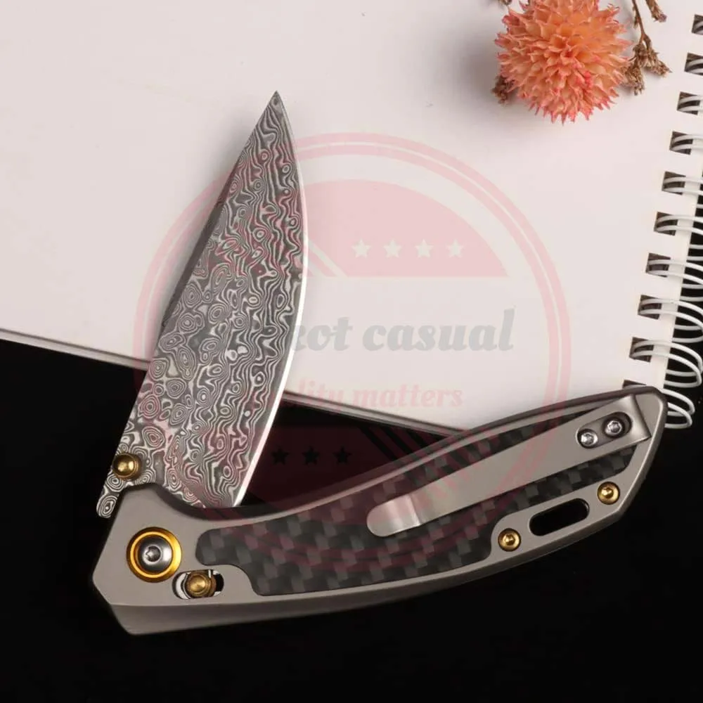 Titanium Handle Pocket Folding Knives For Tactical Survival Outdoor ...