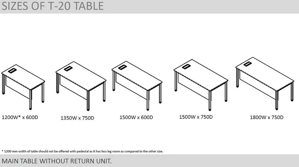 Godrej UNITIZED T20 Table - Modern Commercial Furniture