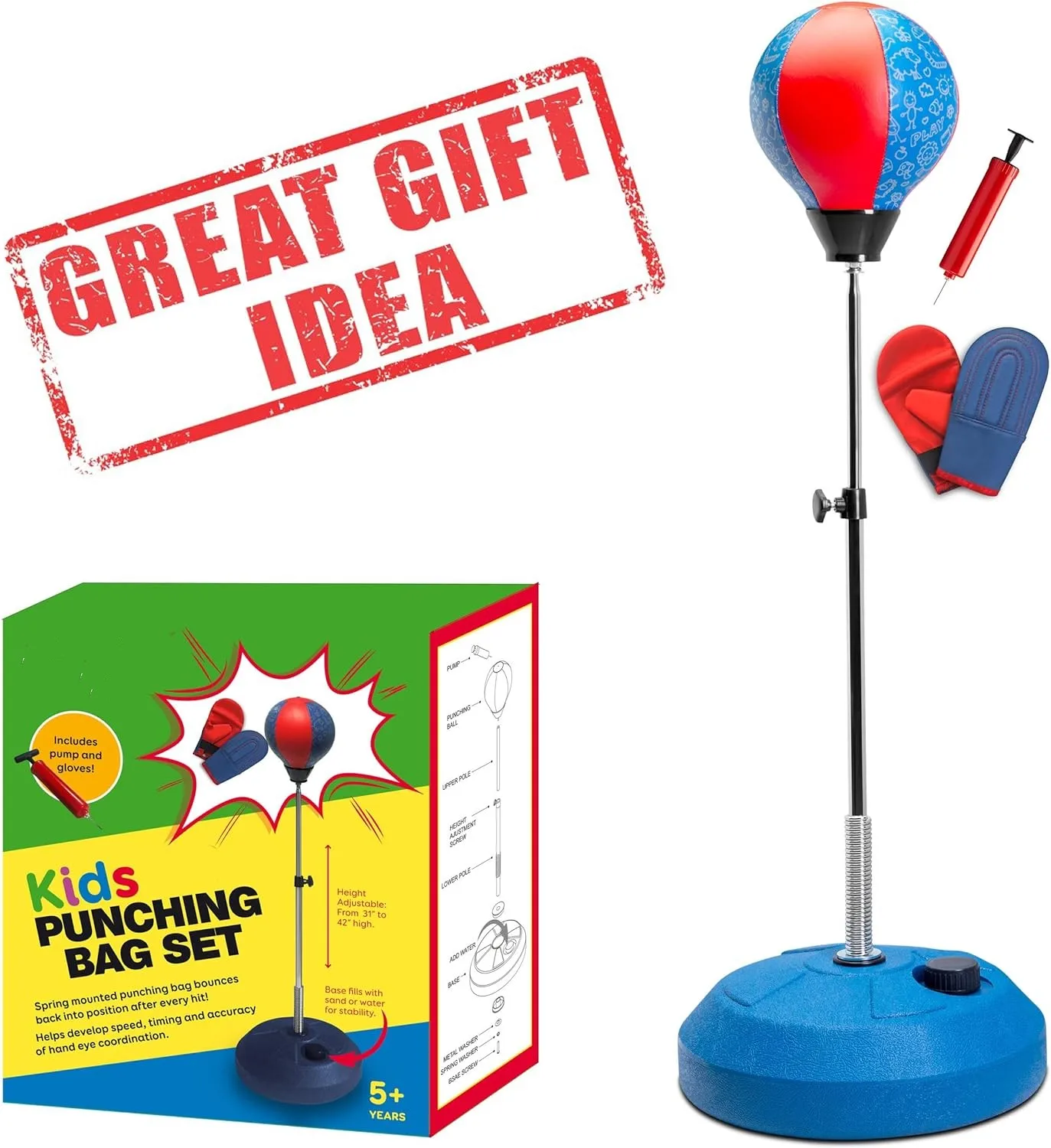 Jike Sports Gym Home Office Use Adjustable Punching Boxing Speed Ball ...