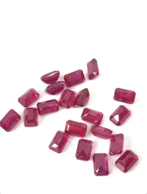 Ruby Octagon Shape Cut Faceted Loose Gemstone Size 4x3mm, 5x3mm, 5x4mm ...